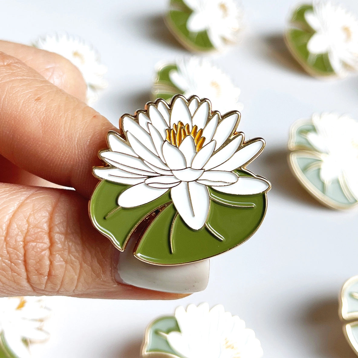 Lapel Pin - Water Lily – Frenchie's Floral Studio