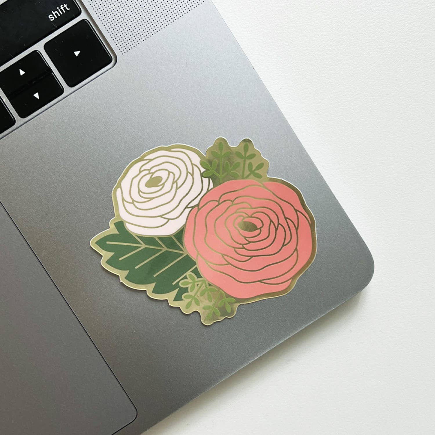 Ranunculus Sticker - Luxe Metallic Gold – Frenchie's Floral Studio